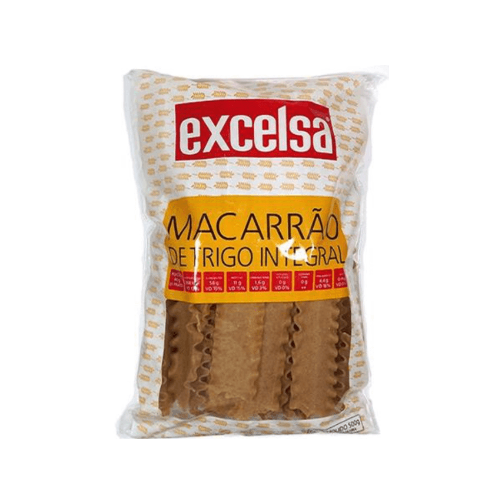 Macarrão Integral Lasagna Excelsa – 500g - Casa Santa Luzia