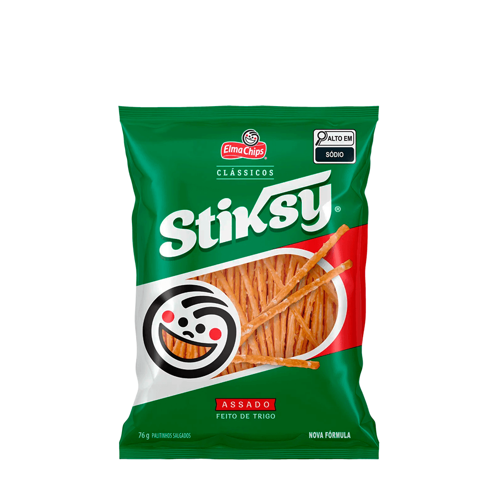 Salgadinho Stiksy Assado Elma Chips – 75g - Casa Santa Luzia