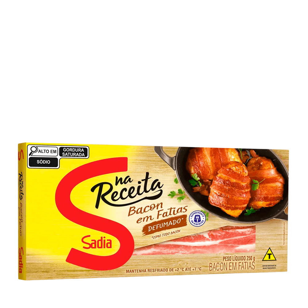 Bacon Fatiado Defumado Sadia – 250g - Casa Santa Luzia