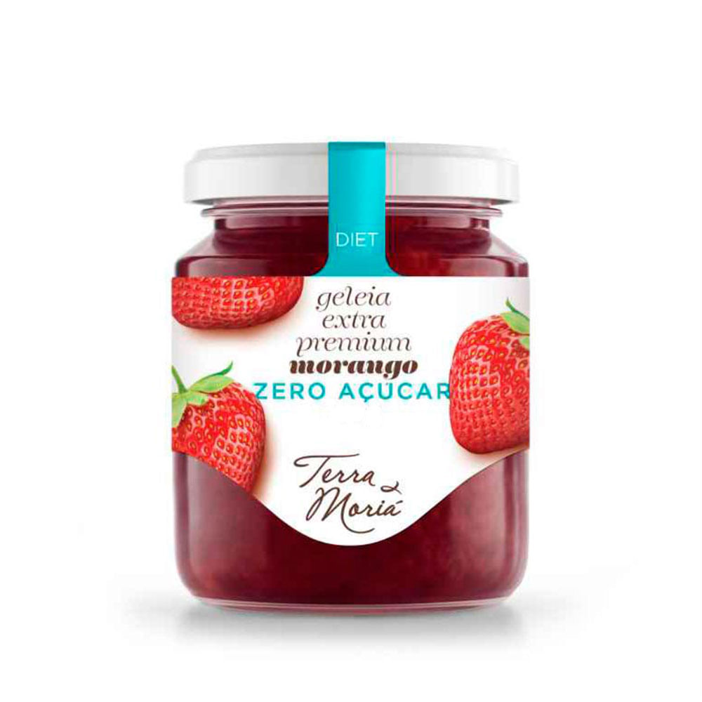 Geleia Extra Premium Sabor Morango Sem Açúcar Terra Moriá 250g - Casa ...