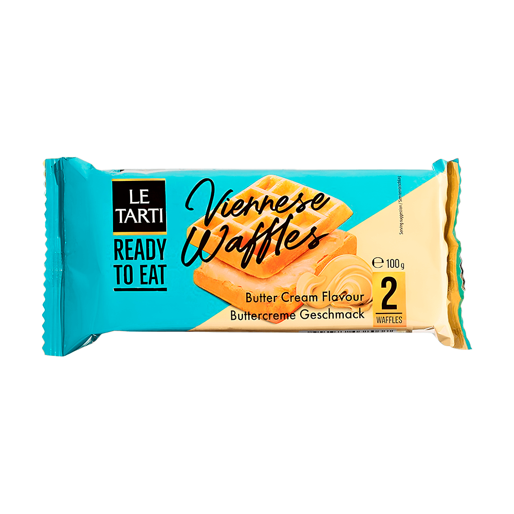 Waffle Le Tarti Sabor Creme de Manteiga - 100g - Casa Santa Luzia